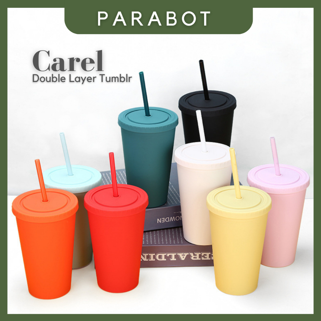 [Parabot] Carel Tumbler ขวดดื่มพลาสติกสองชั้น Tumblr Wander Bottle Cup ...