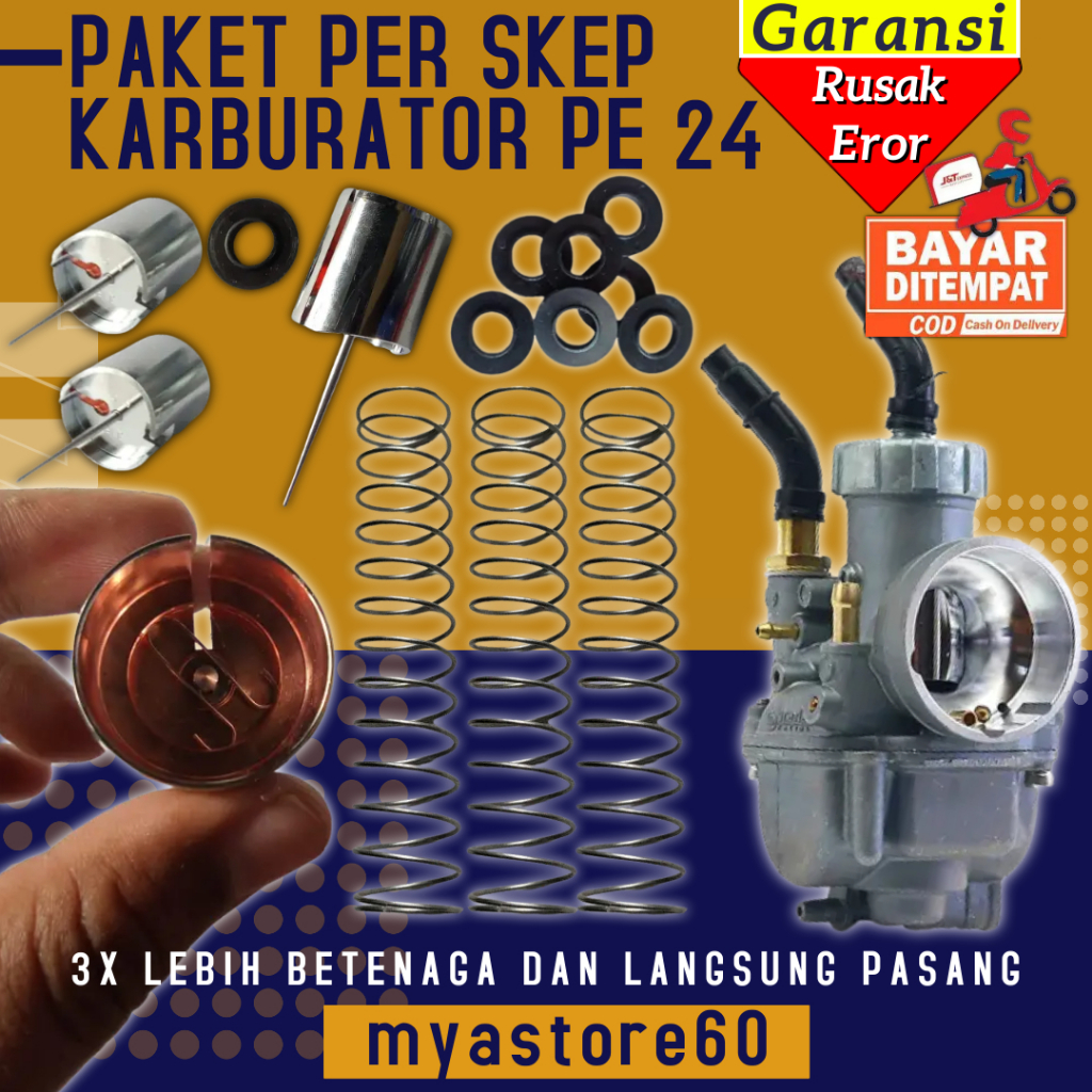 Skep แพคเกจ Per Pir Kacing เข็มยึด Per Skep Sekep คาร์บูเรเตอร์ Carbu PE 24 PE24 Anti Jamming ...