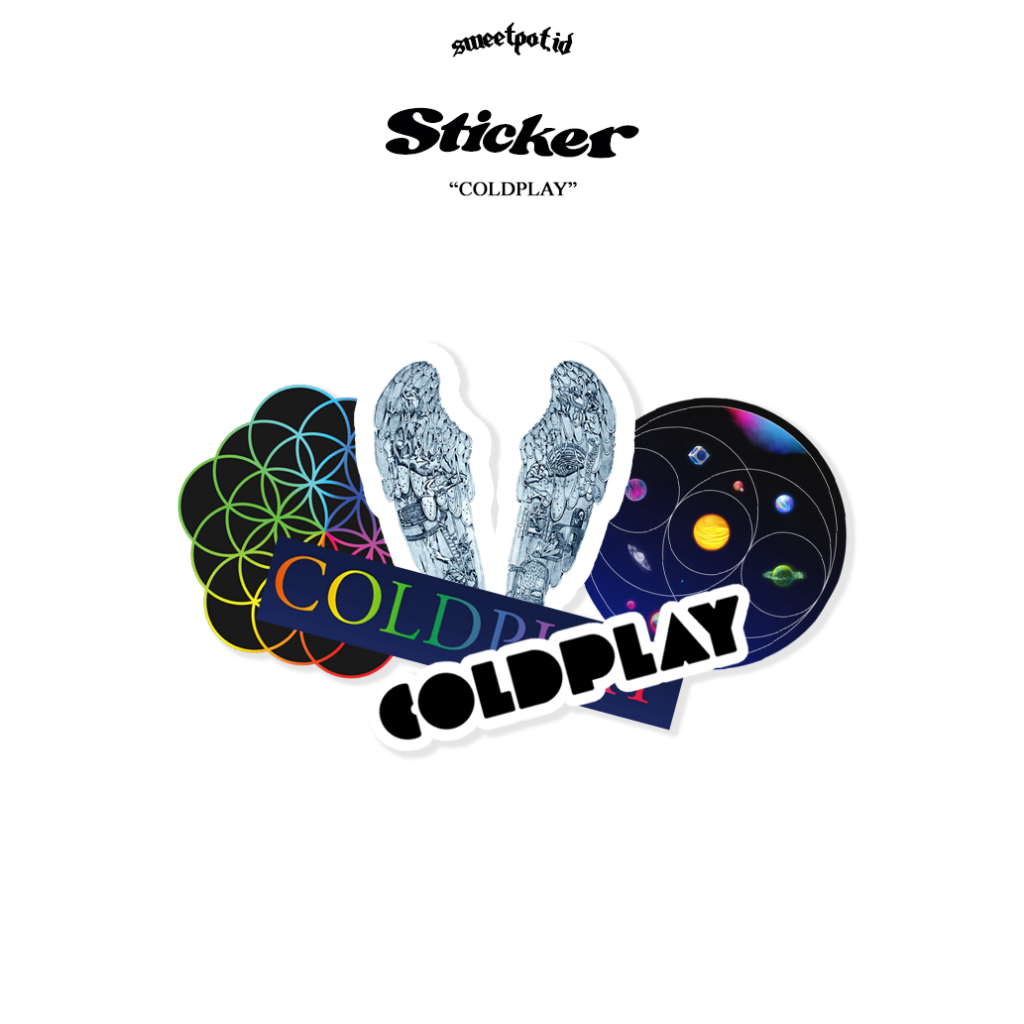 COLDPLAY STICKER / HELMET STICKER / สติ๊กเกอร์ RETAIL / สติ๊กเกอร์โลหะ ...