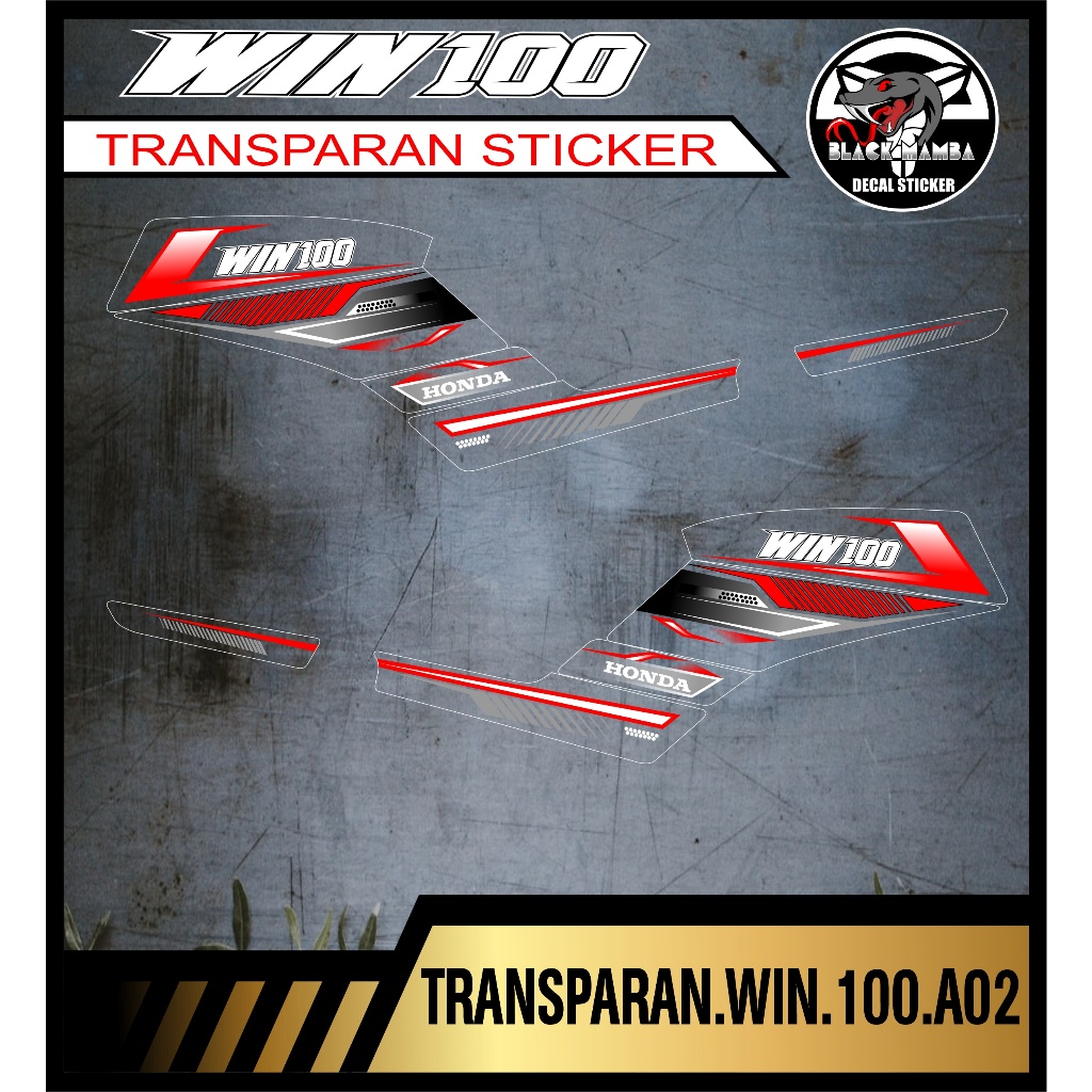 โปร่งใส STRIPING WIN 100 TRANSPARKENT LIS LIST STICKER WIN 100 CODE A02 ...