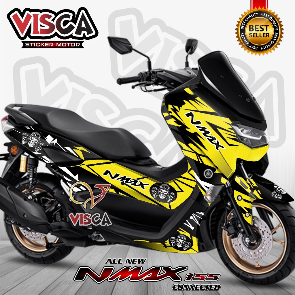 ใหม่ Nmax 2020 2021 2022 2023 Fullbody Decal สติกเกอร์ Cool Skull ...