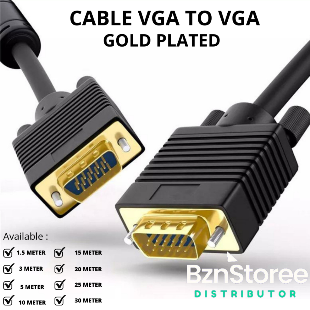 คุณภาพสูง 30M VGA CABLE (GOLD PLATED) / VGA 30 เมตร / VGA 30 M / VGA ...