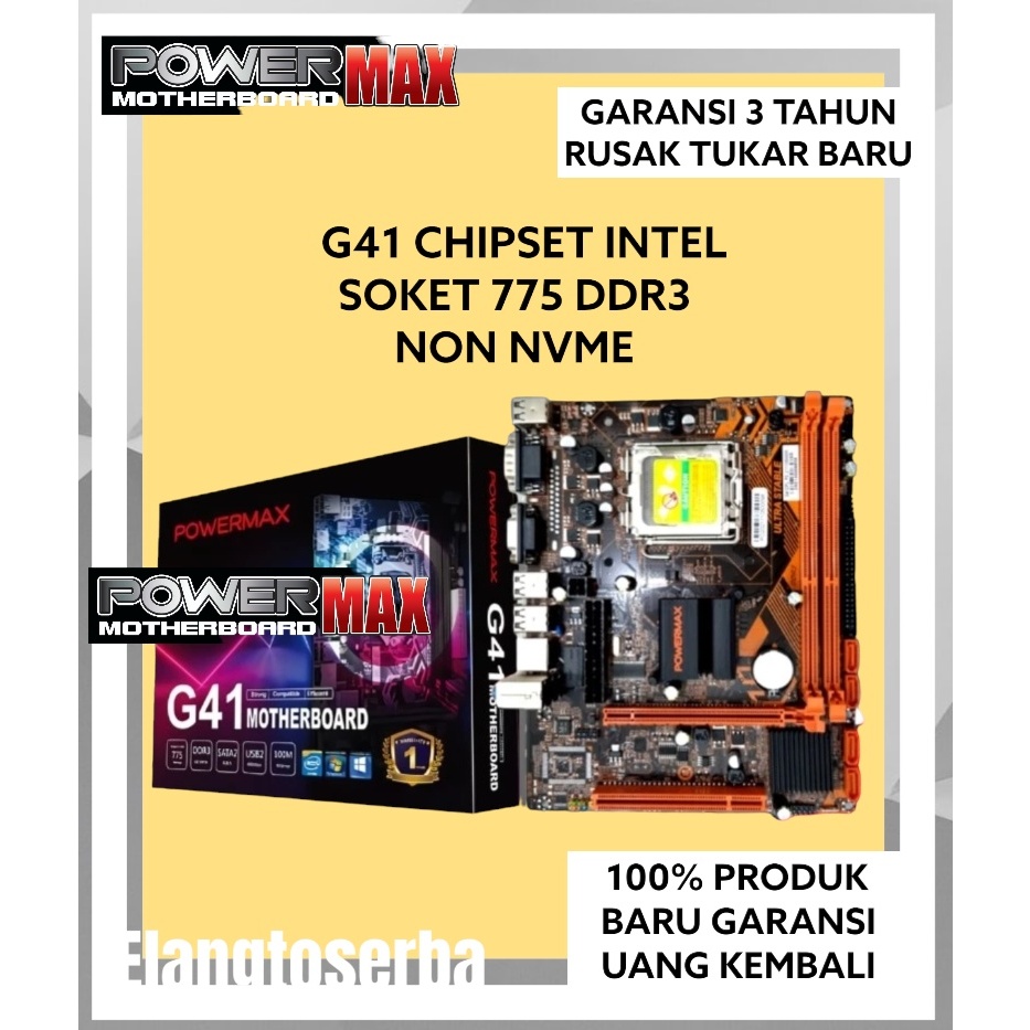 เมนบอร์ด สําหรับ Powermax G41 (G41, SOCKET 775, DDR3, INTEL) | Shopee ...