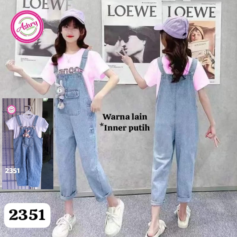 Ashry Kidstore ชุดเอี๊ยมกางเกงยีน ทรงหลวม 2351 7101 2213 | Shopee Thailand