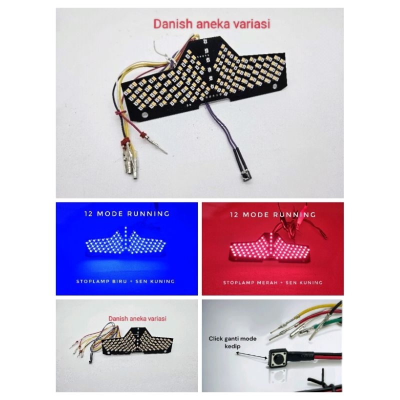 โคมไฟหยุด LED และ SEN VARIO 125 VARIO 150 NEW 2018-2023 12 โหมด ...