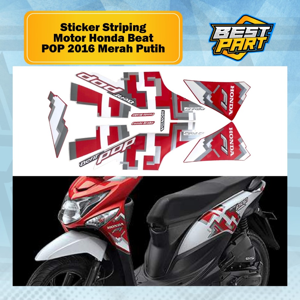 สติกเกอร์ติดรถจักรยานยนต์ Honda BEAT POP 2016 | Shopee Thailand