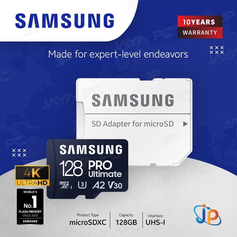 Samsung Pro Ultimate MicroSDXC 128GB 4K - Micro SD + อะแดปเตอร์ | Shopee Thailand