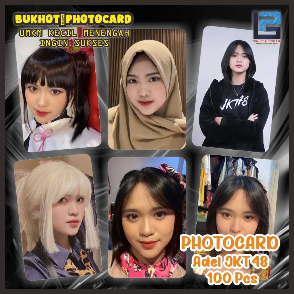 Photocard Reva Fidela (Adel JKT48) เนื้อหา 100 ชิ้น (สติกเกอร์ Bonus ...