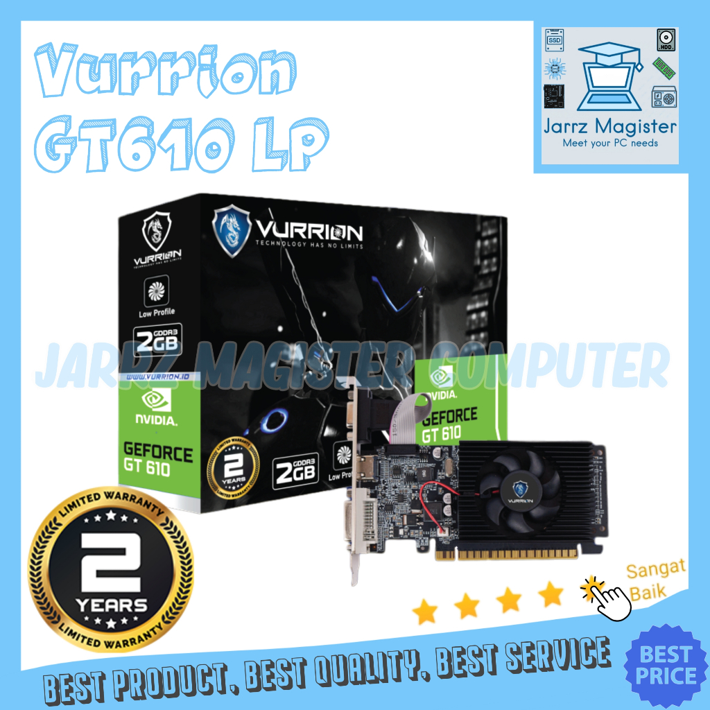 Vga Nvidia GeForce Vurrion Gt 610 LP 2GB DDR3 64 บิต | การ์ด Nvidia Vurrion Gt610 LP VGA | Vga ...