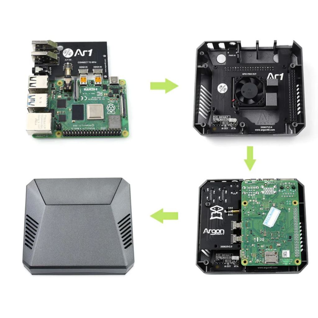 เคส Raspberry Pi 4 Argon One V2 เคสอลูมิเนียมอัลลอยด์ PI4 Pi 4B ...