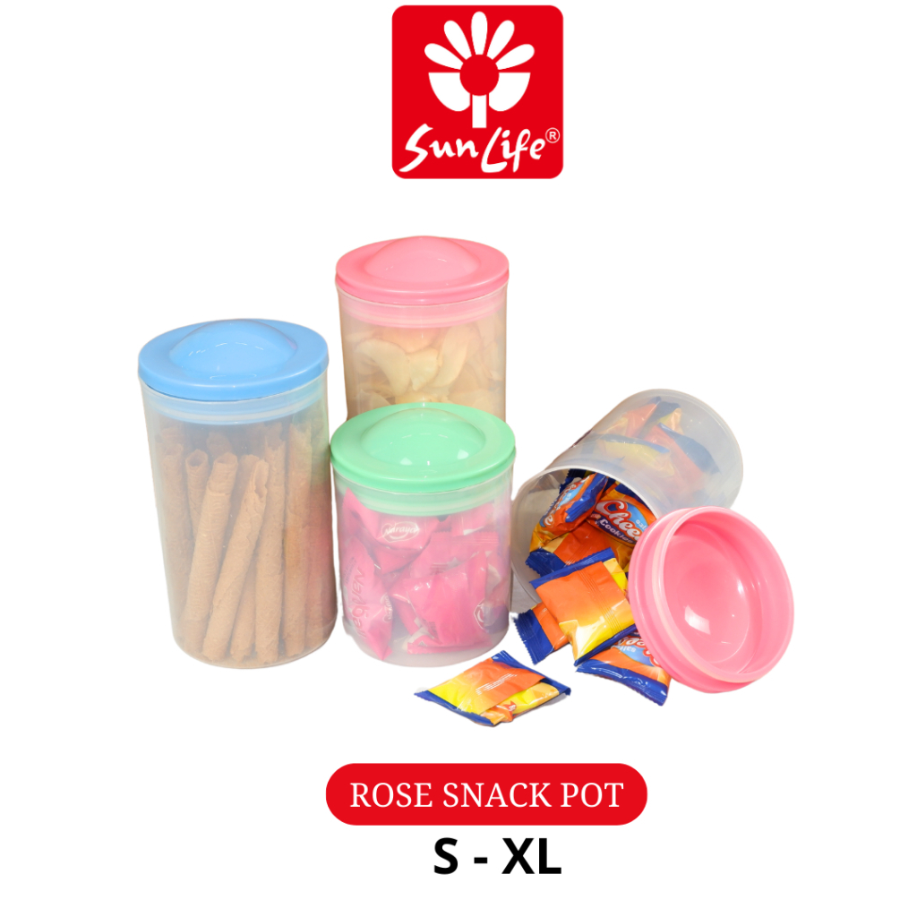 Sunlife Rose Snack Pot Multi-Purpose Dry Cake Food Jar ความจุขนาดใหญ่ ...