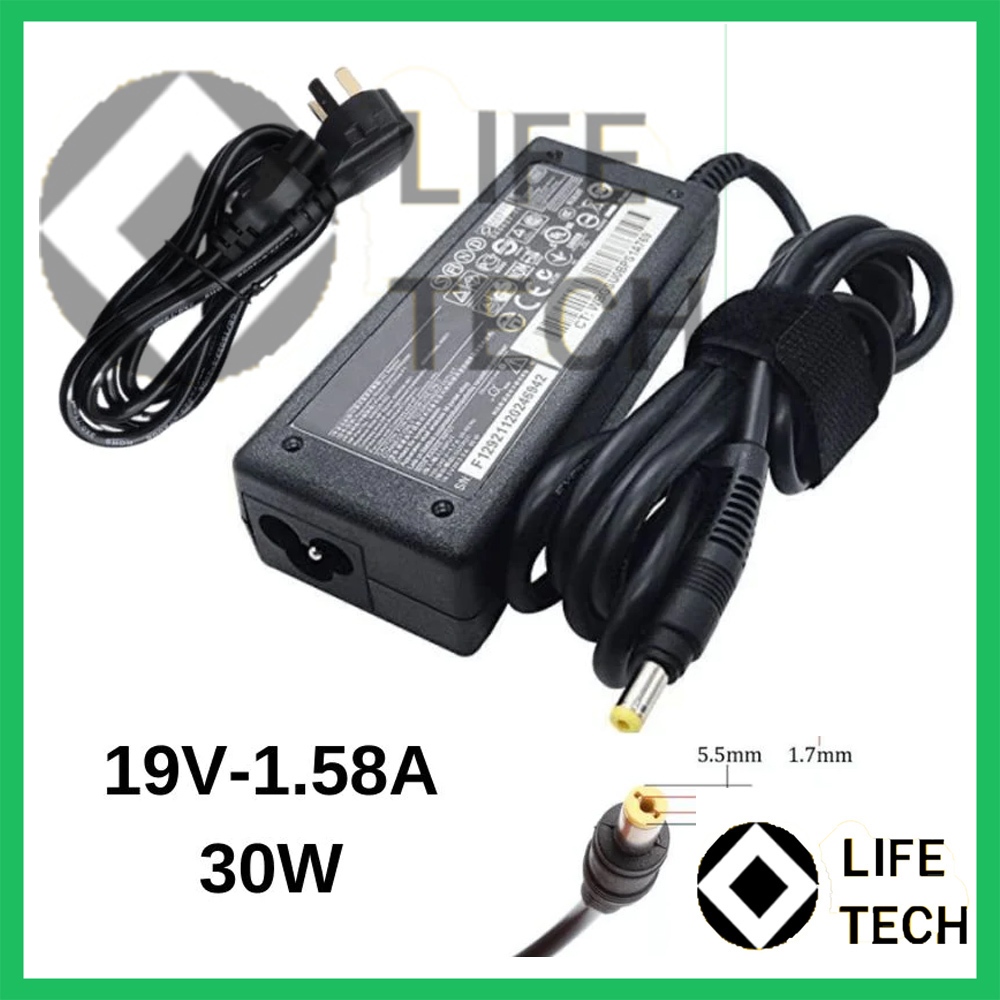 อะแดปเตอร์ ACER/Chargeaer ACER 19V 1.58A 5.5 x 1.7 มม.อะแดปเตอร์/19V 1.5A/5.5 มม. * 1.7 มม.A110 ...