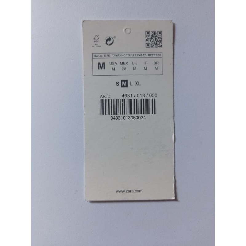 Hangtag zara พร้อมขนาด - ป้ายแท็ก zara พร้อมขนาด - ป้ายราคา zara พร้อม ...