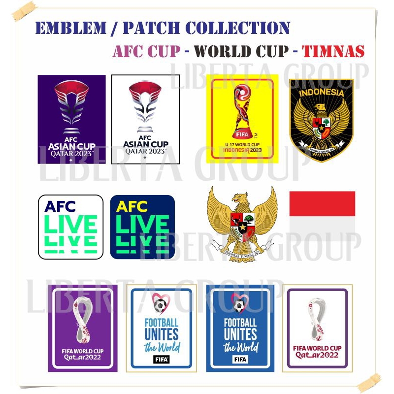 ครุฑอินโดนีเซีย AFC world cup u17 National Team Jersey Emblem Patch ฯลฯ ...
