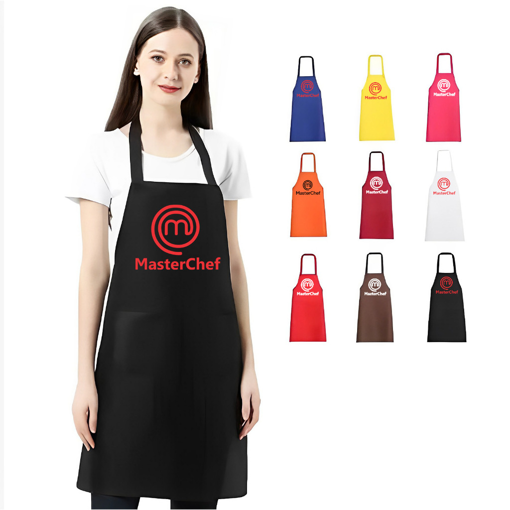 ผ้ากันเปื้อน MASTER CHEF APRON MASTERCHEF LOGO เย็บปักถักร้อยสีสันสดใส ...