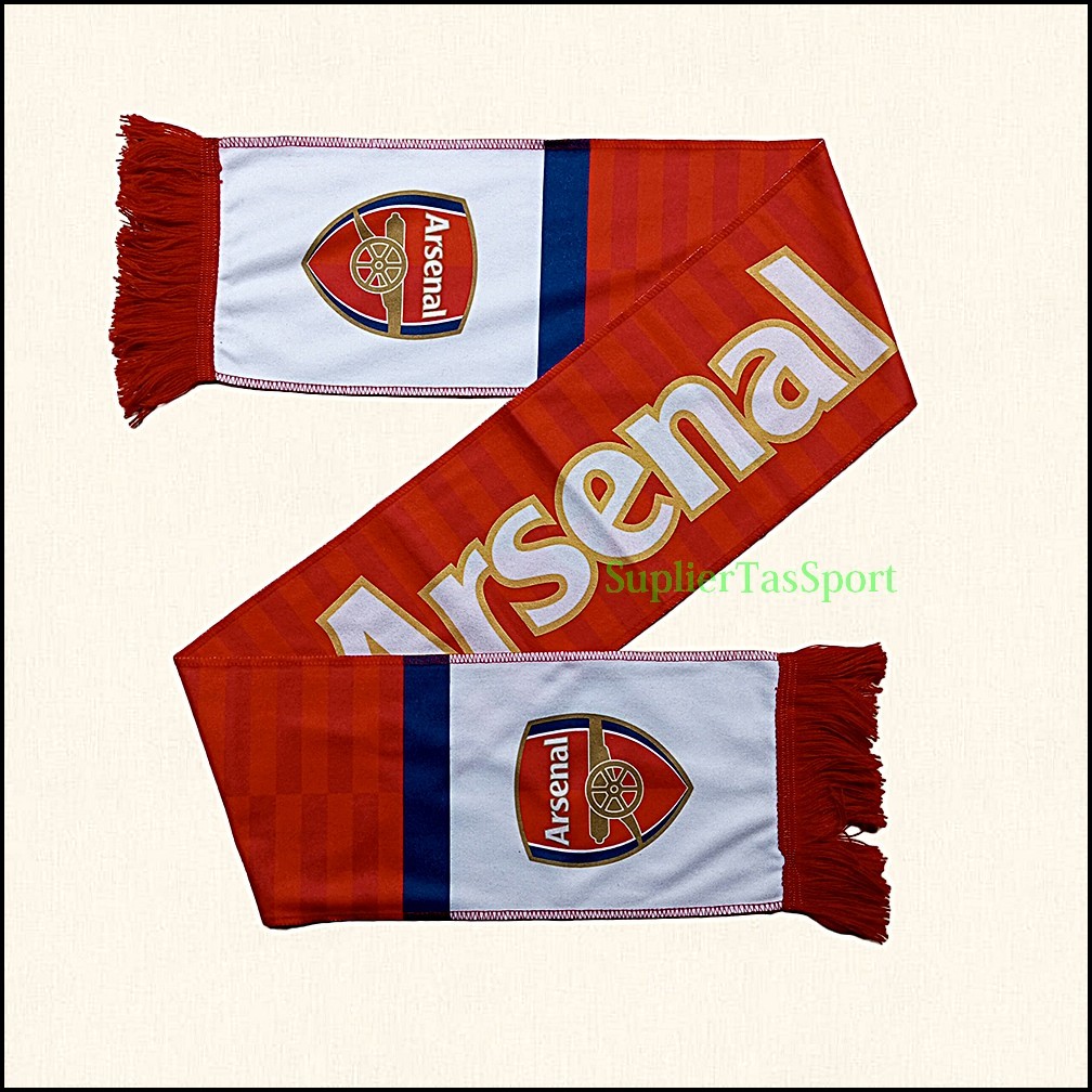 ผ้าพันคอพิมพ์ลาย Alternating Arsenal Football Club Motif Grade Ori ...