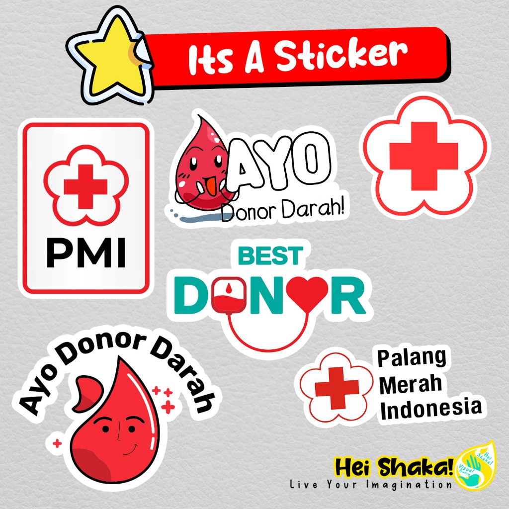 Merah Pmi สติกเกอร์ไวนิล PMR ลายเลือด สีแดง กันน้ํา สําหรับติดตกแต่ง ...