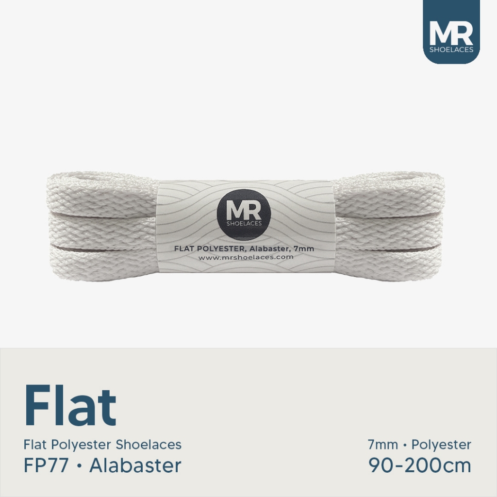 Putih Mr Shoelaces FP77 Alabaster (สีเทาสีขาว) รองเท้าส้นแบนแบน 7 มม.90 ...