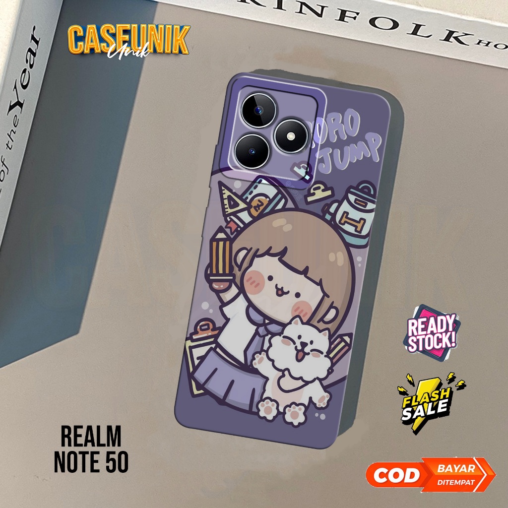 Ungu ล่าสุดRealme Note 50 Hp Case - Soft Caseแฟชั่นการ์ตูนสีม่วง-ปลอกHp ...