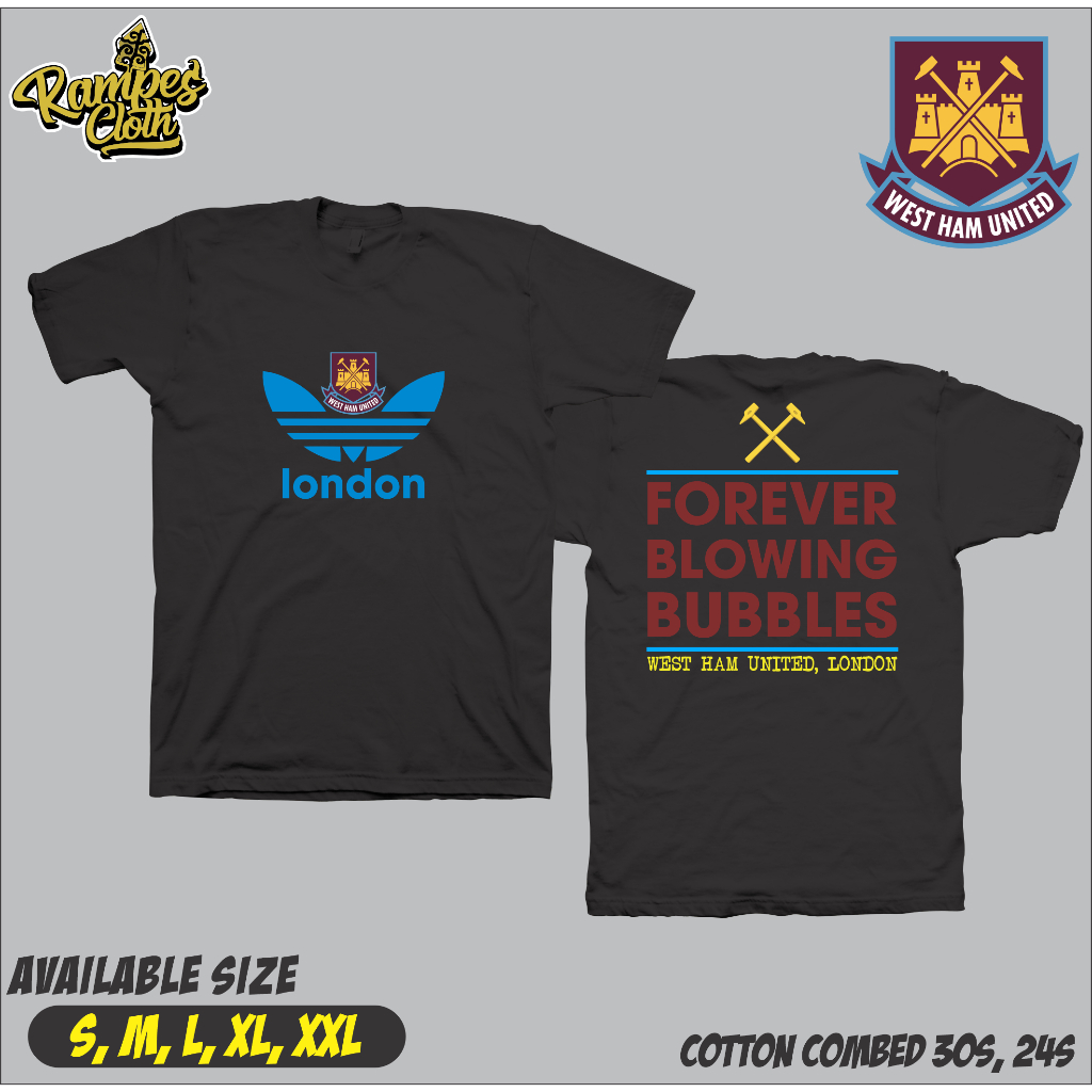 เสื้อยืด WEST HAM UNITED Distro เสื้อยืด West Ham เสื้อยืดผ้าฝ้าย ...