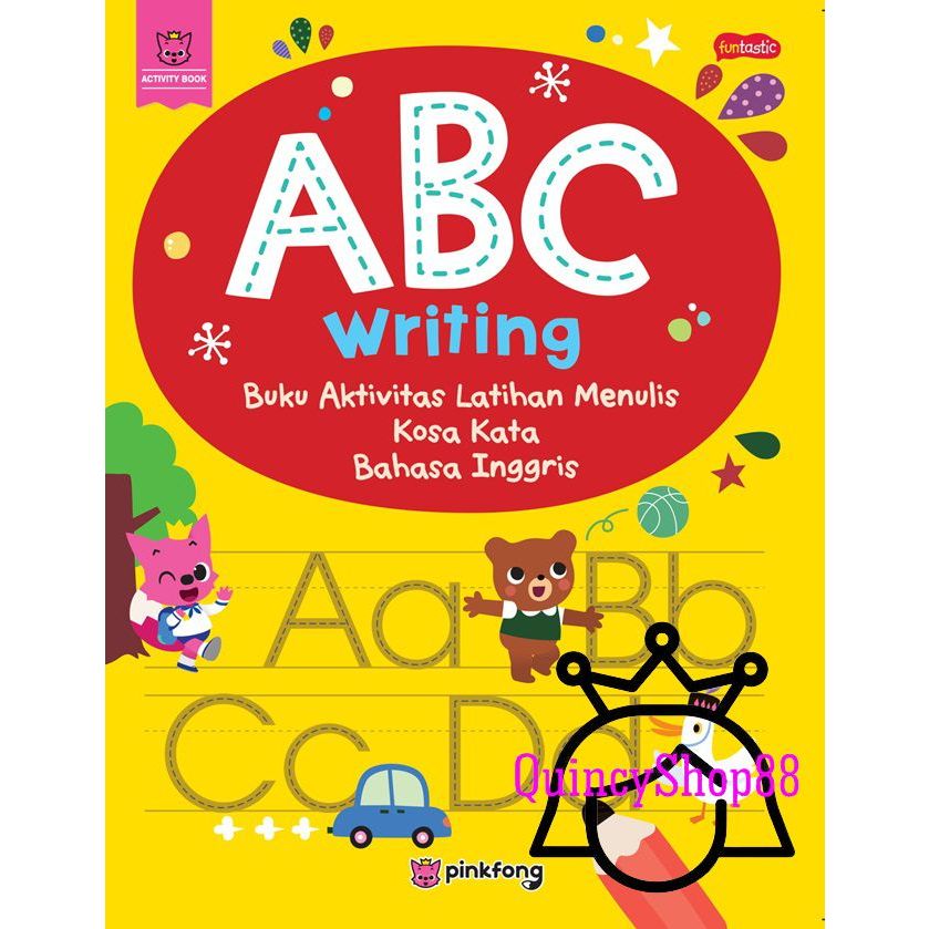 หนังสือกิจกรรมเด็ก Pinkfong "ฝึกเขียนคําศัพท์ภาษาอังกฤษ ABC Writing" | Shopee Thailand