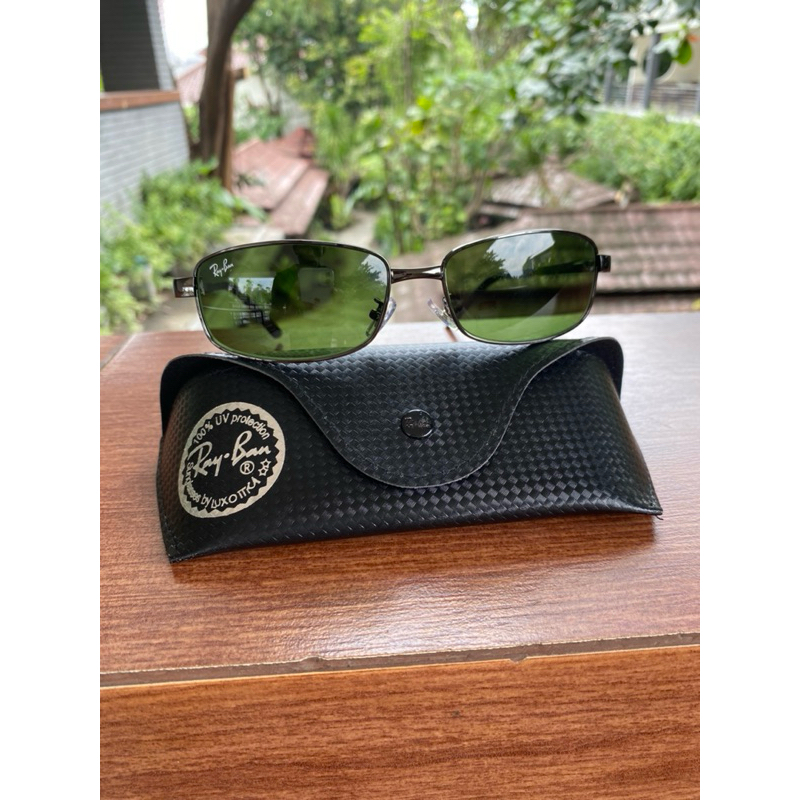 Hitam Ray-ban RB 3194 กรอบแว่นตา gan (สีดํา สีเงิน) แก้วขนาดเล็ก ...