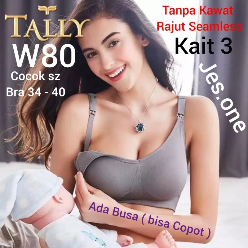 Tally W80 บราชั้นใน โฟมถัก ไร้สาย 3 ตะขอ ไร้รอยต่อ สําหรับหญิงตั้งครรภ์ | Shopee Thailand