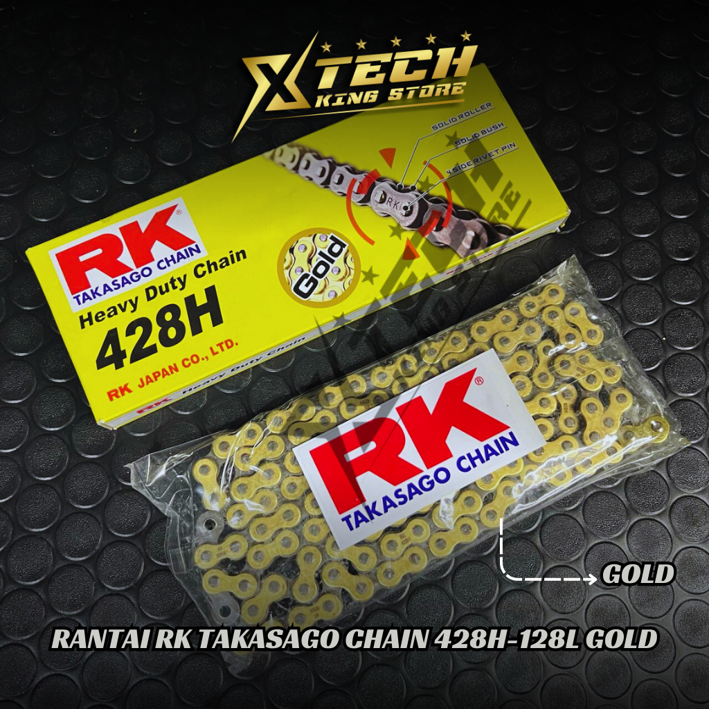 โซ ่ RK 128 GOLD RK TAKASAGO JAPAN CHAIN 428H-128L GOLD | Shopee Thailand