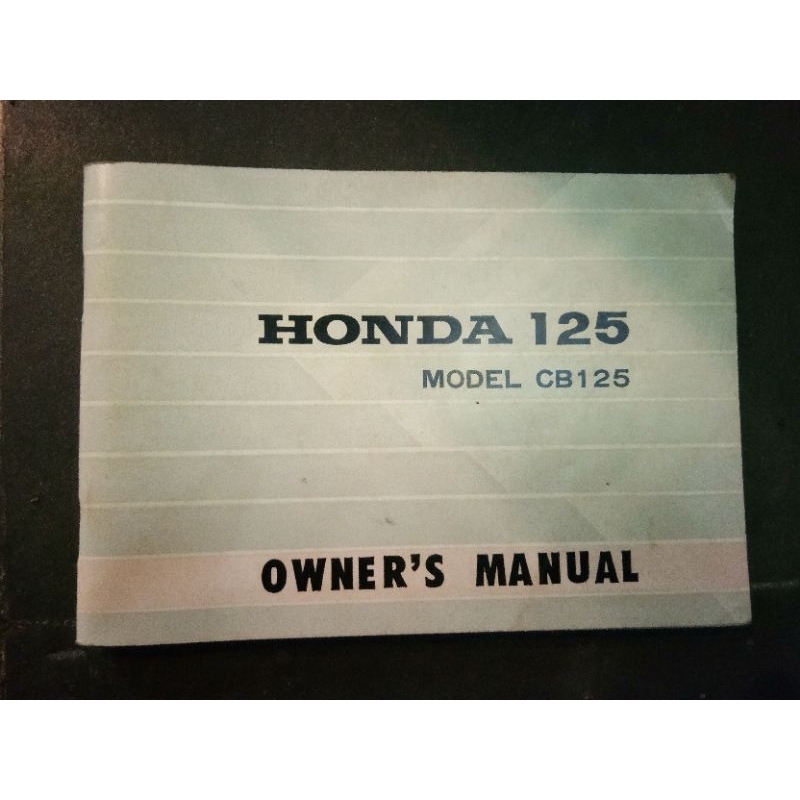 คู่มือ แคตตาล็อก หนังสือคู่มือคู่มือ honda cb125 แฝดต้นฉบับ | Shopee ...