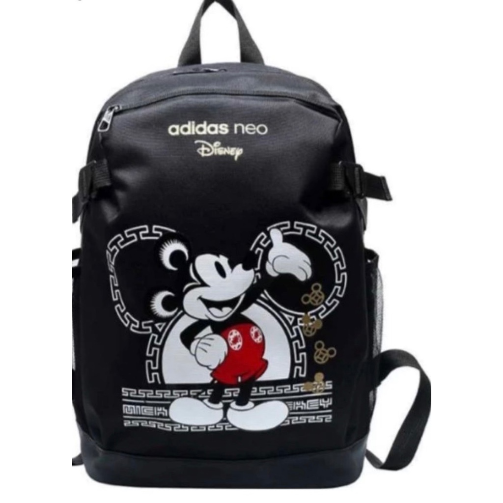 Adidas NEO MICKY MOUSE BACKPACK ORIGINAL BLACK WHITE PINK BACKPACK ...