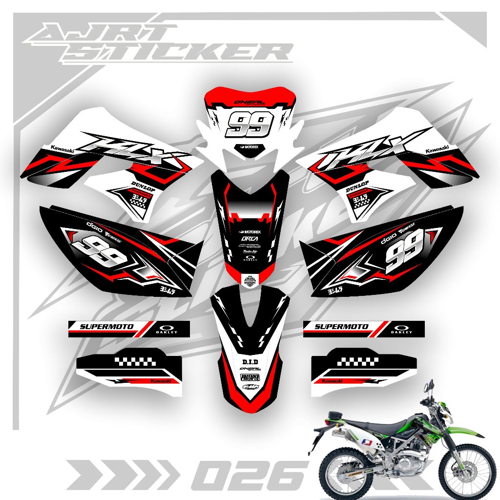 OLD KAWASAKI KLX DECAL - OLD KLX FULL BODY DECAL AJR.RA.026 | Shopee ...
