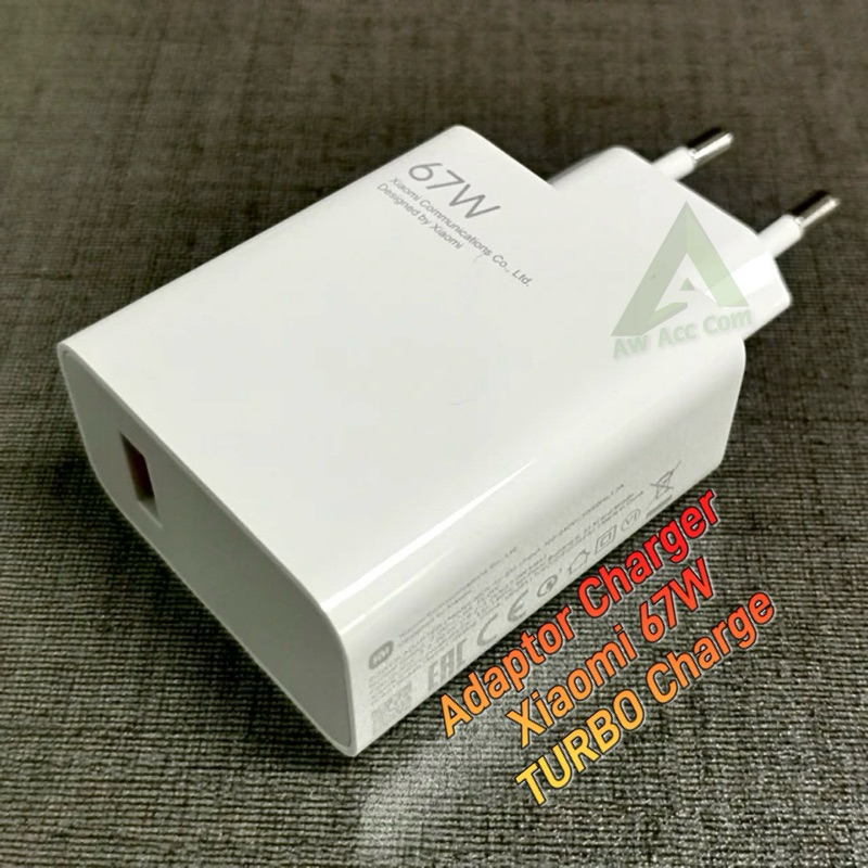 Adapter Charger Xiaomi TURBO Charge 67W Max Decimal Adapter Super Fast ...