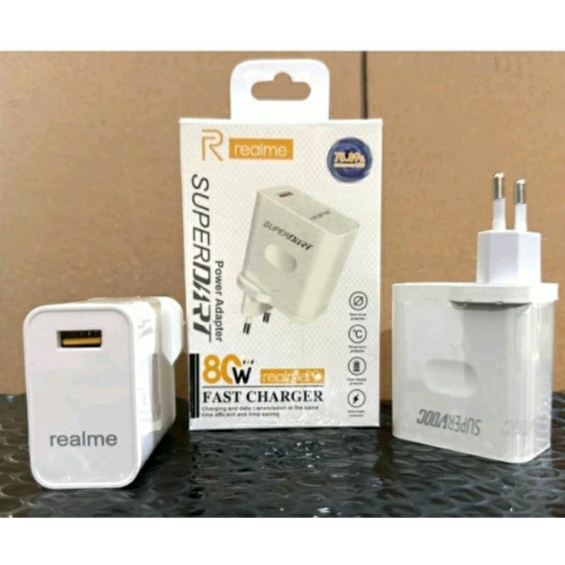 Realme 80W Travel Charger Shell Adapter VOOC Fast Charging Super Dart ...