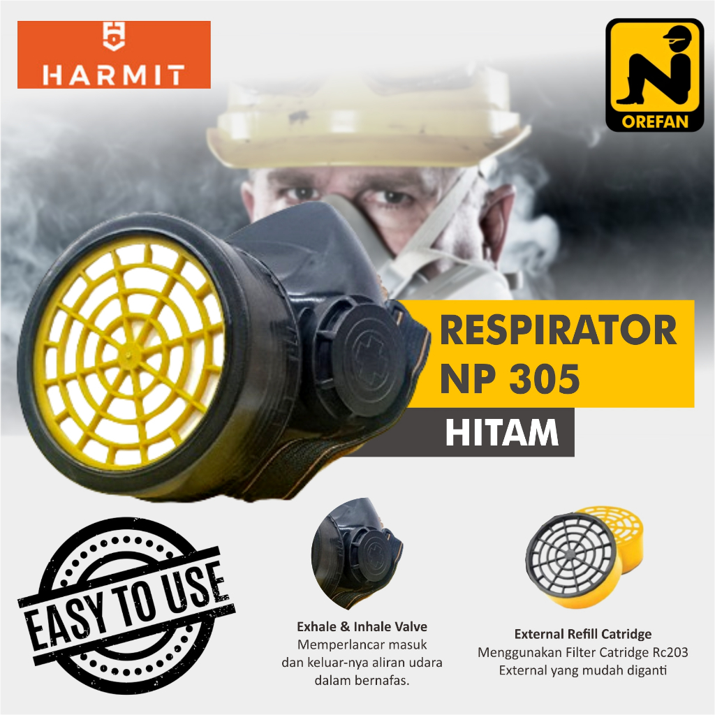 หน้ากากกรองเดี่ยว RESPIRATOR NP305 HALF MASK ASA | Shopee Thailand