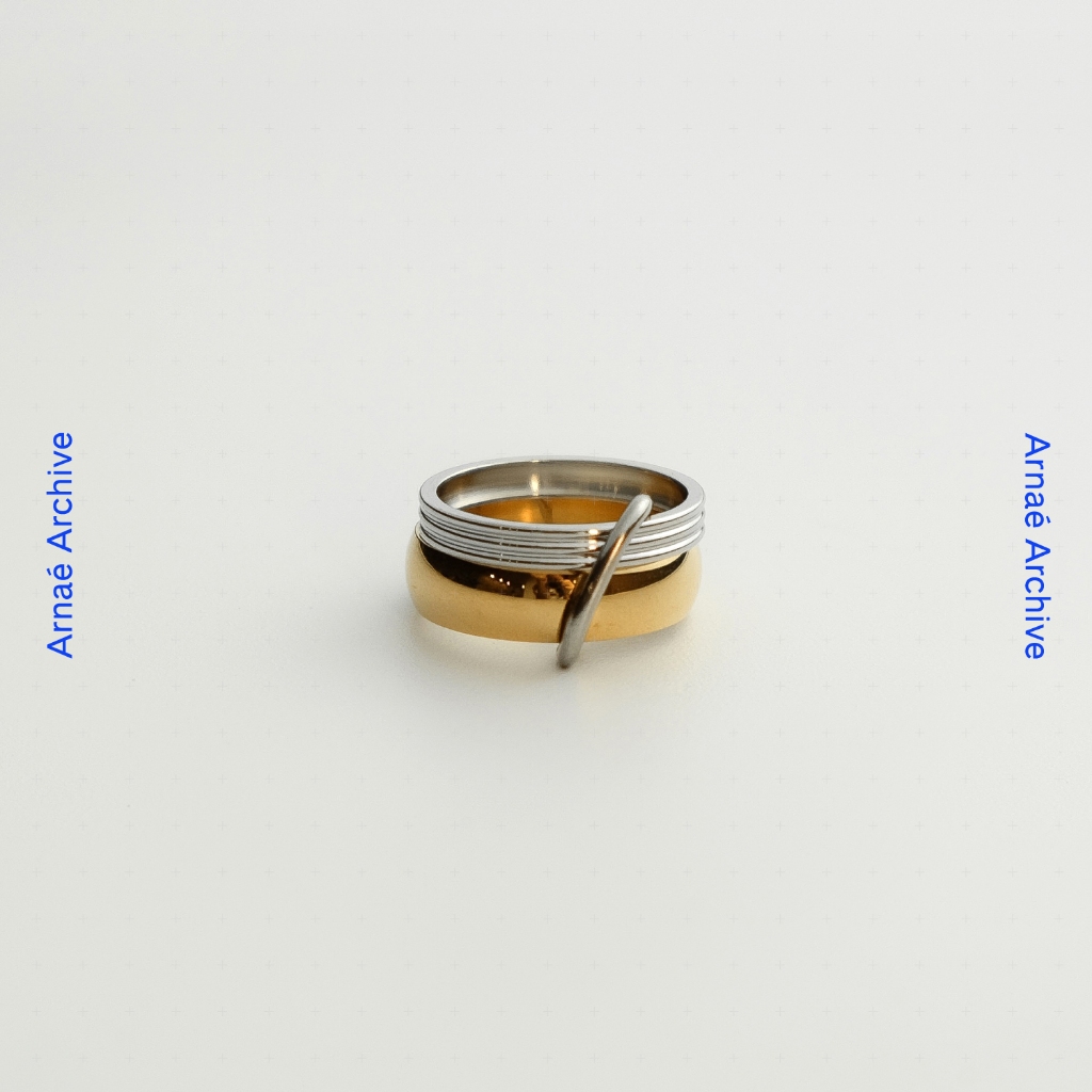 Arnaé Archive - Two Tone Multi Ring - แหวน 316L สแตนเลส Unisex ป้องกัน ...