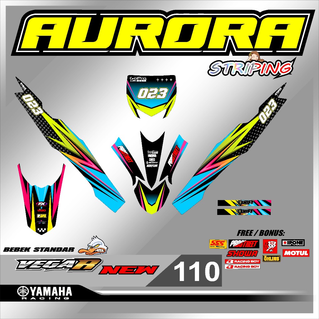 Terbaru สติกเกอร์ RBT VEGA R ใหม่ RBT เป็ด MODIF SUPERMOTO YZ CRF KLX ...