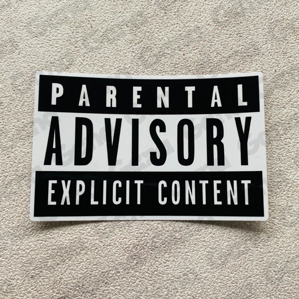 สติกเกอร์สติกเกอร์ยี่ห้อ Parental Advisory สติกเกอร์โลโก้สติกเกอร์ ...