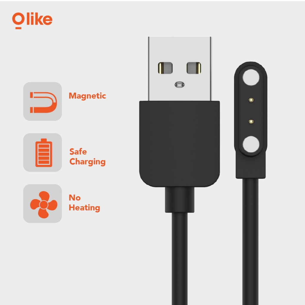 Olike เครื่องชาร์จสมาร์ทวอทช์ไร้สายแม่เหล็ก 2 ขา (2 มม./3 มม./4 มม. ...