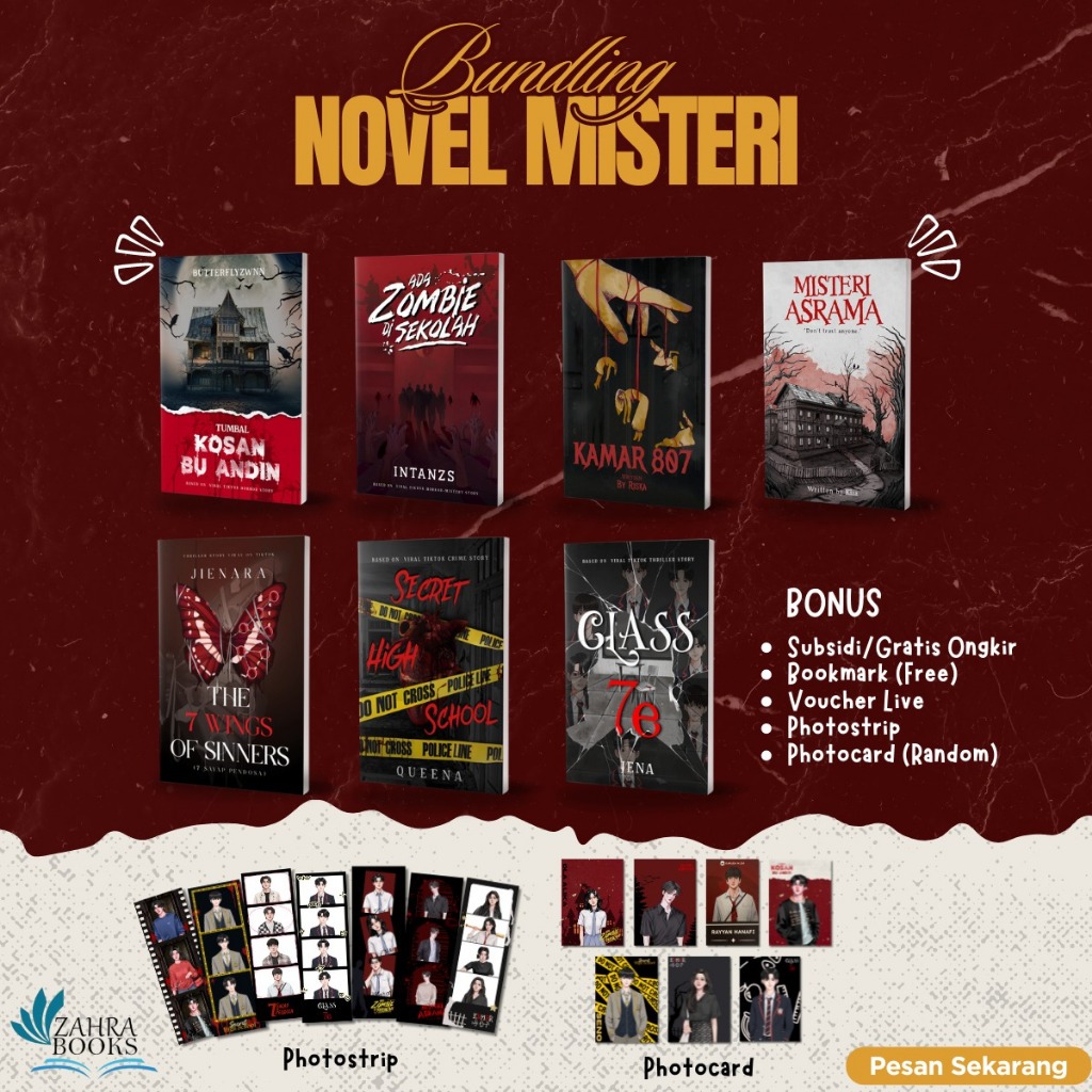 Mystery NOVEL BUNDLING (Bonaus PhotoStrip & Photocard Random) - บ้าน ...