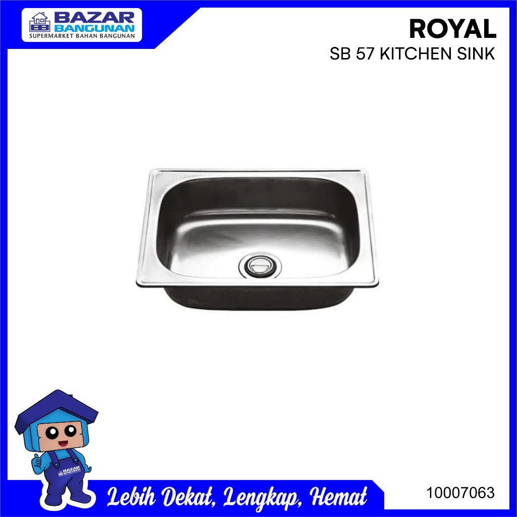 Royal - Sink / เครื่องล้างจานแบบพกพา Sb 57 Sb57 Stainless Steel ...