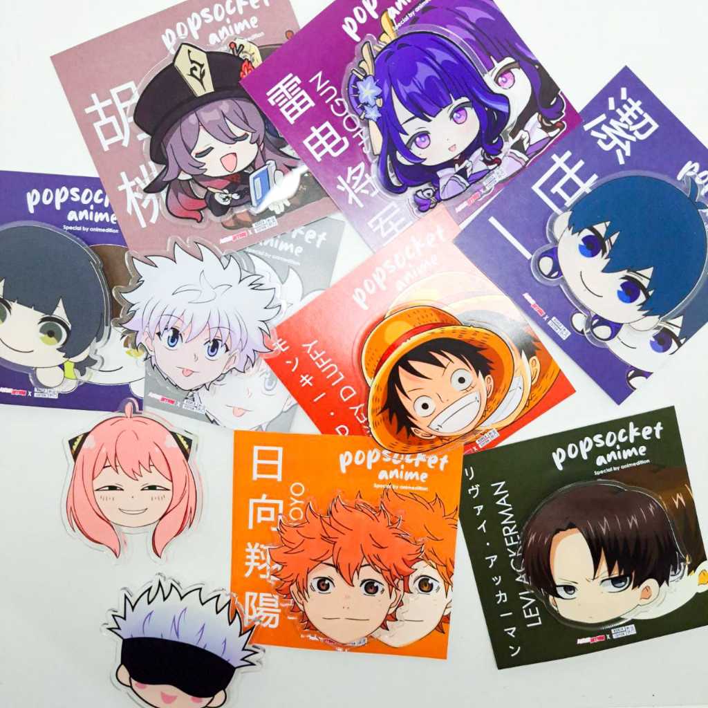 Pop Socket Anime Griptok ที่วางโทรศัพท์อะคริลิค Jujutsu Kaisen Hunter X ...