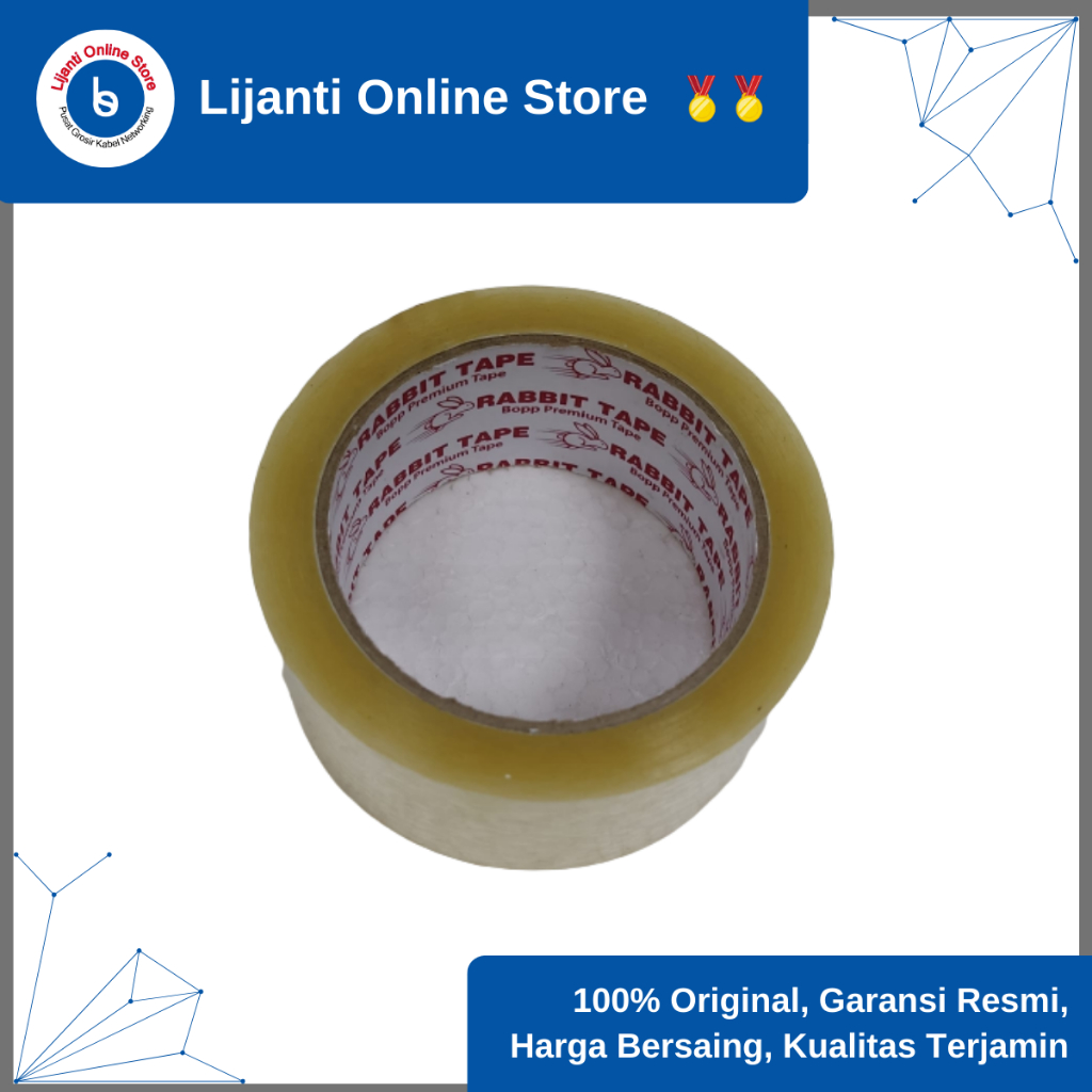 Rabbit Tape เทปท่อใส / เทปท่อสีน้ําตาล 2 นิ้ว x 90 หลา มีประสิทธิภาพสูง ...