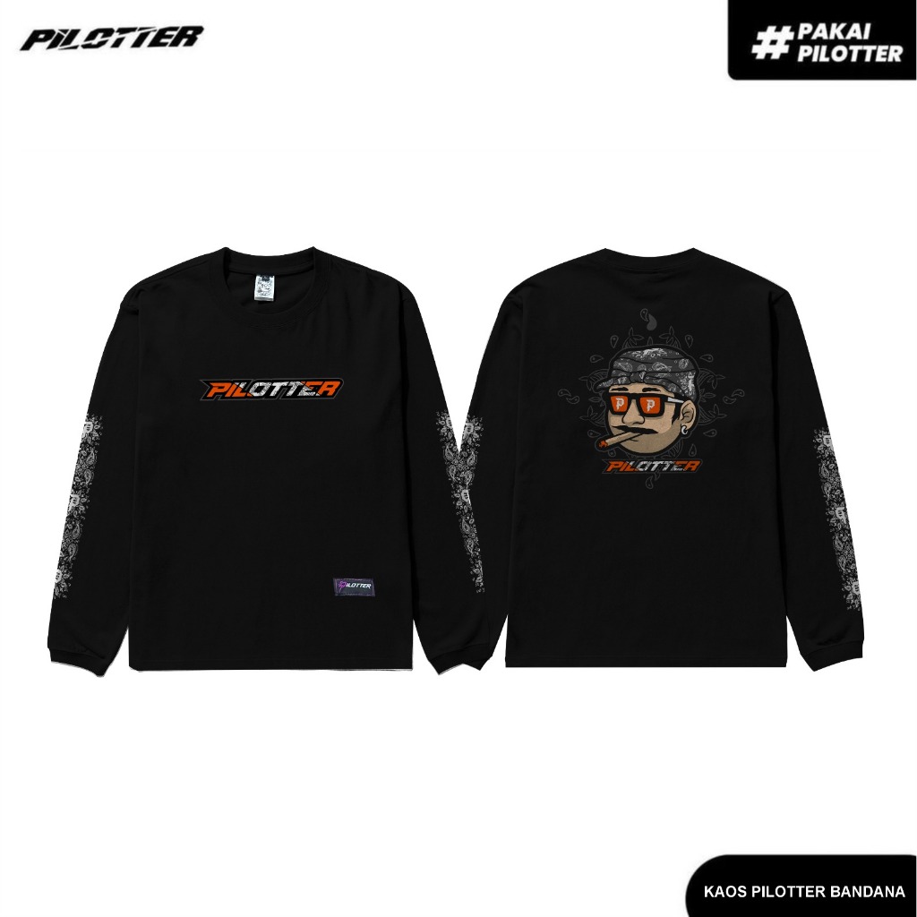 Bandana PILOTTER เสื้อยืดฟรีสติ๊กเกอร์ใหม่ล่าสุด PILOTTER เสื้อยืด ...