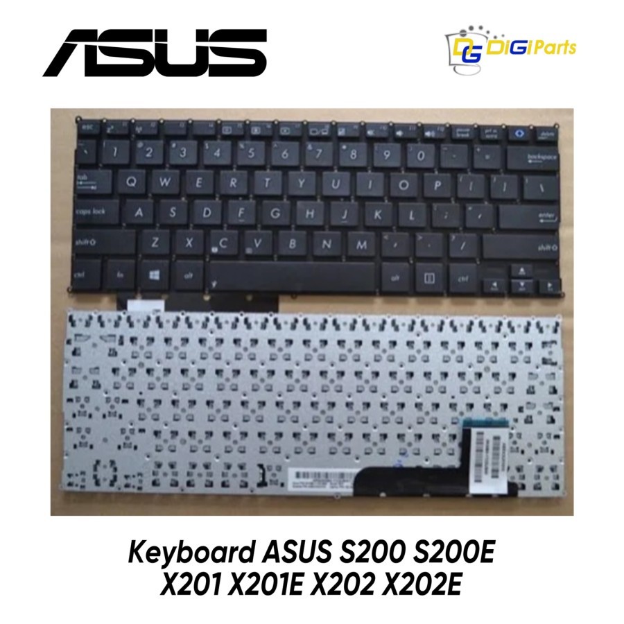 Hitam แป้นพิมพ์แล็ปท็อป Asus X201 X201E S200 S200E X202 X202E สีดํา ...