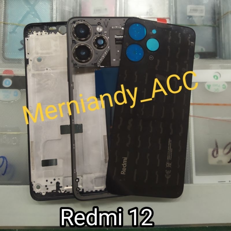 เคส Cessing hausing กรอบ lcd ครบชุด Xiaomi Redmi 12 Backdor+Bayza+กรอบ ...
