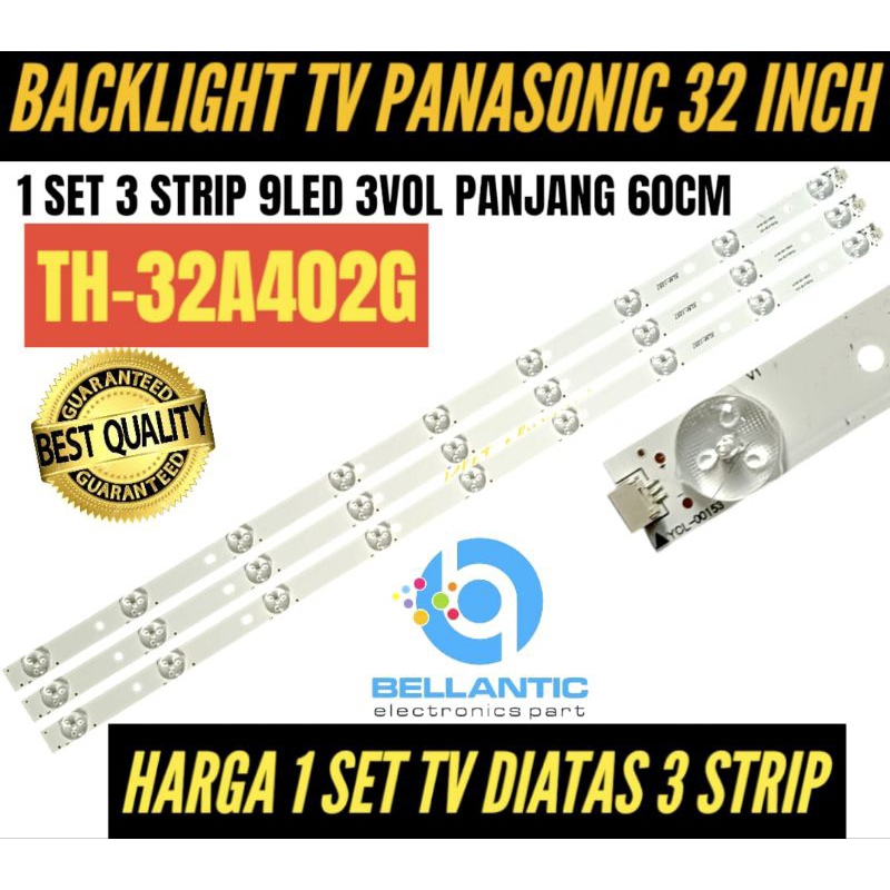 Panasonic 32 นิ้ว LED LCD TV BACKLIGHT TH-32A402G PANASONIC 32 นิ้ว TV BACKLIGHT 9LED 3VOL ...