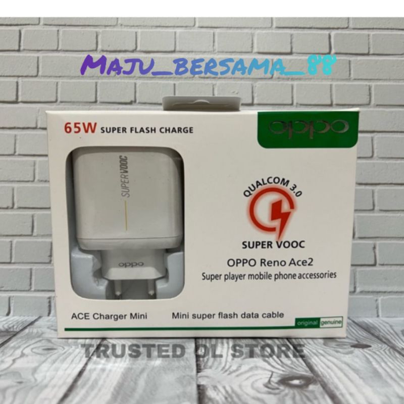 เครื่องชาร์จ OPPO 65W TYPE C SUPER VOOC RENO ACE 2 65W สาย USB DATA CAS FLASH TC CHARGE FAST ...