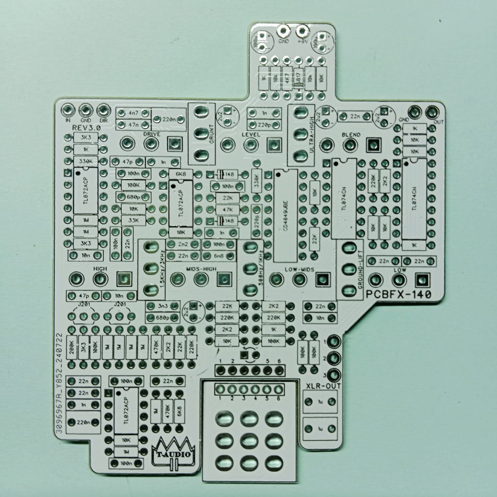 T-audio PCBFX-140 ตามที่ Darkglass B7K Bass Preamp Pedal Effect DIY PCB ...