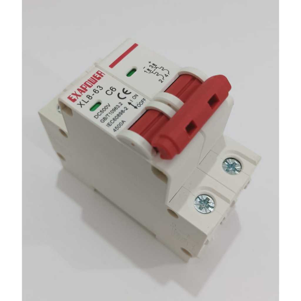 Mcb DC 2P 6A 10A 16A 20A 25A 32A 40A 50A 63A 500V Circuit Breaker DC PV ...