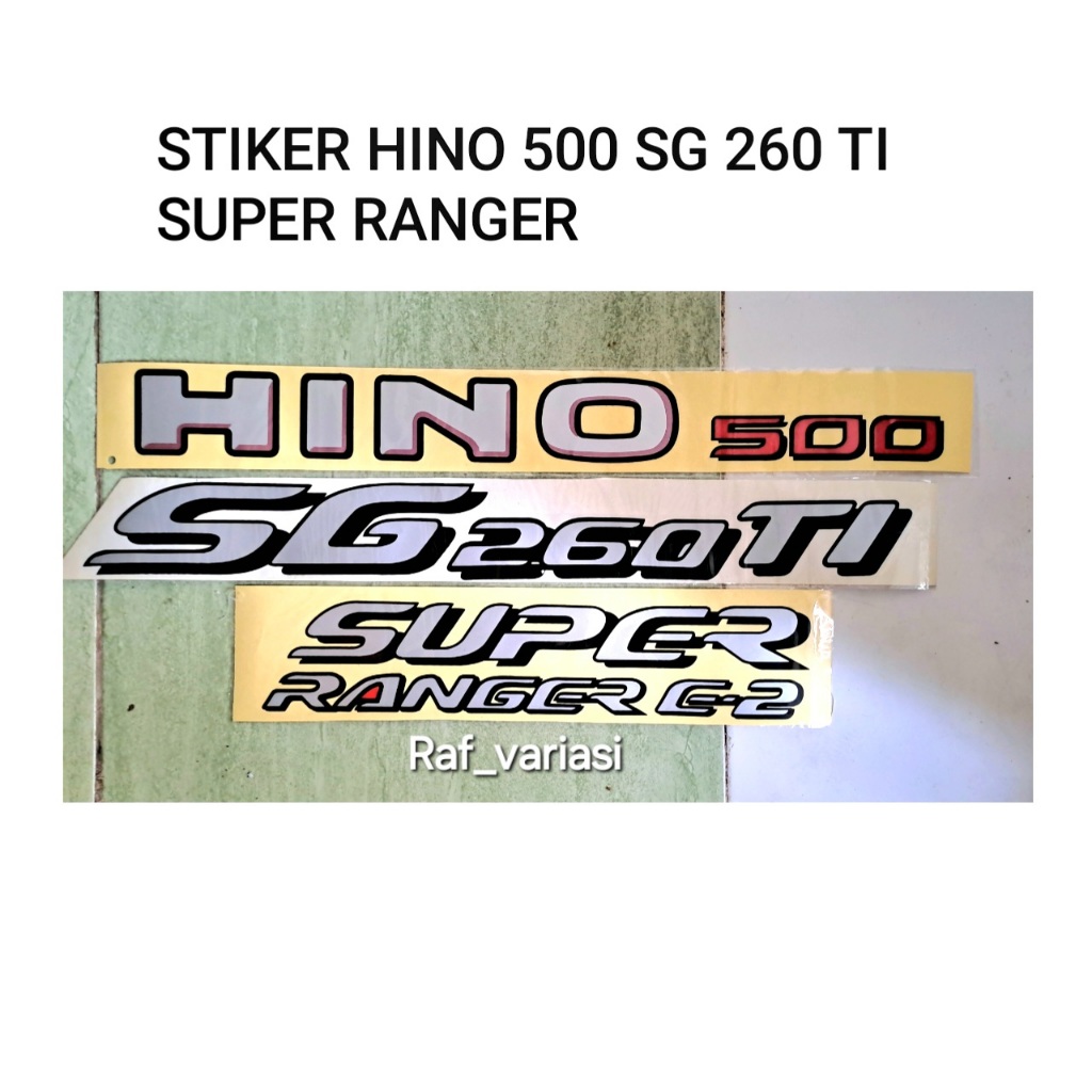 Hino 500 sg 260ti sticker/hino 500 sticker/hino 500 super ranger ...